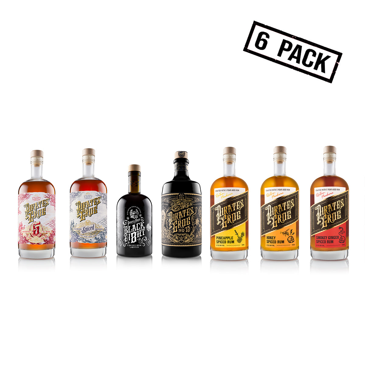 Pirate's Grog - 6 Bottle Pick Your Own Bundle – Pirate's Grog Rum