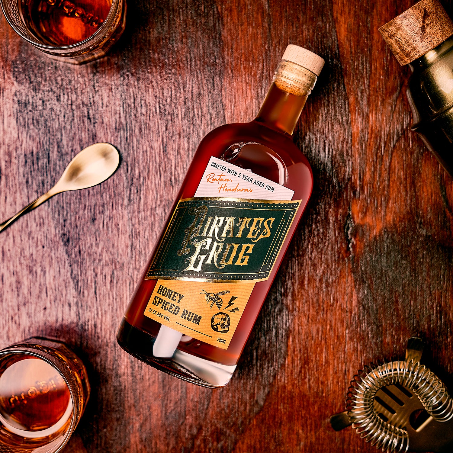 Pirate's Grog Honey Spiced Rum | Premium Aged Rum – Pirate's Grog Rum