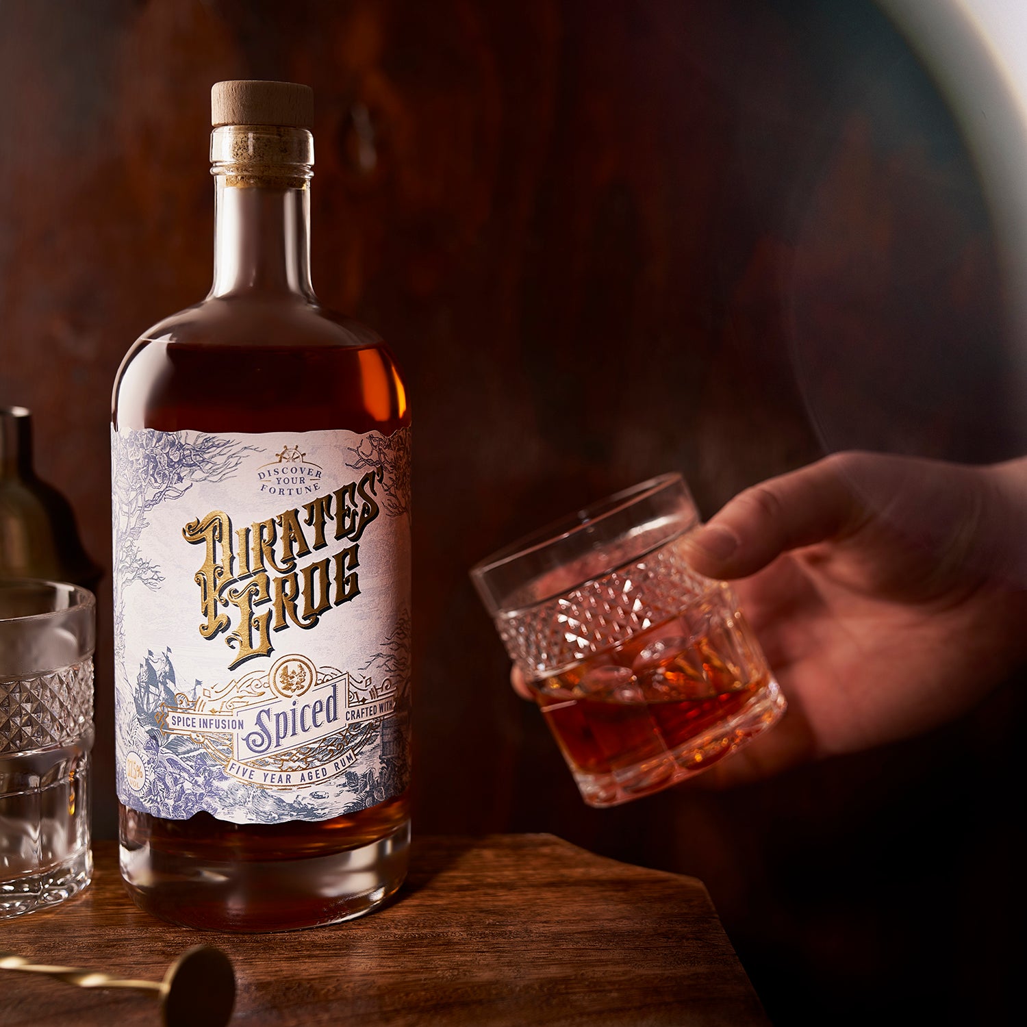 Spiced Rum Gift Set By Pirate's Grog Rum with Personalised Scroll